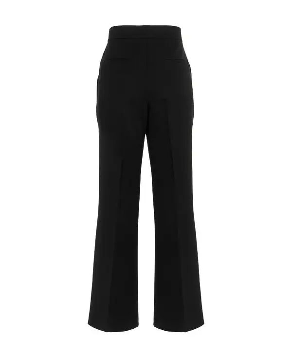 JIL SANDER Straight-leg Tailored Wool Trousers - Black