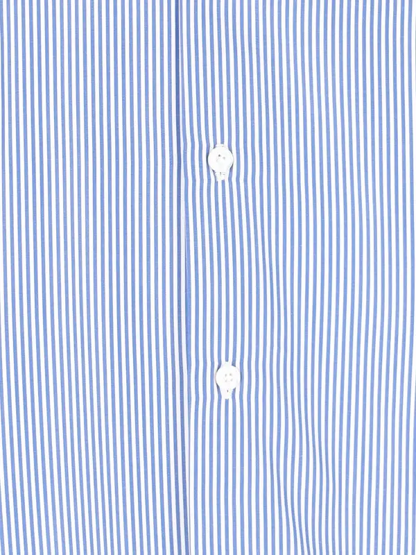FINAMORE 1925 Striped Dress Shirt - Blue