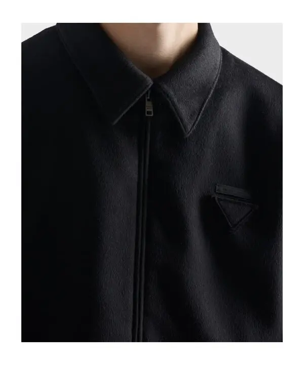 Prada Logo Patch Zip-up Jacket