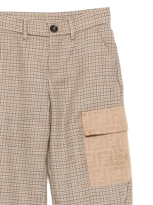 Fendi Checked Belted Cargo Pants