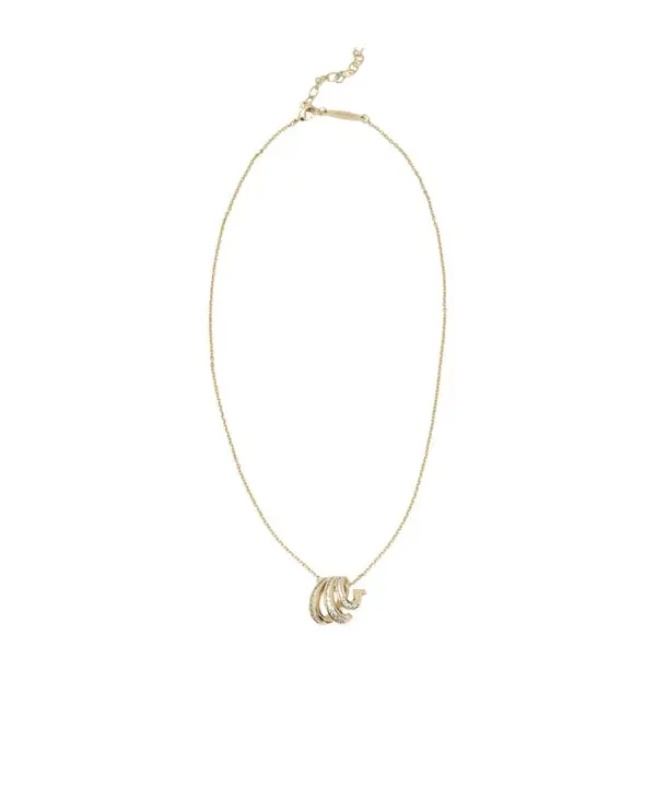 FERRAGAMO Gancini Crystal Necklace - Gold