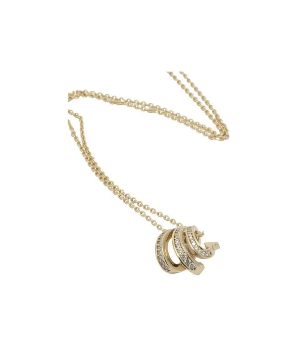 FERRAGAMO Gancini Crystal Necklace - Gold