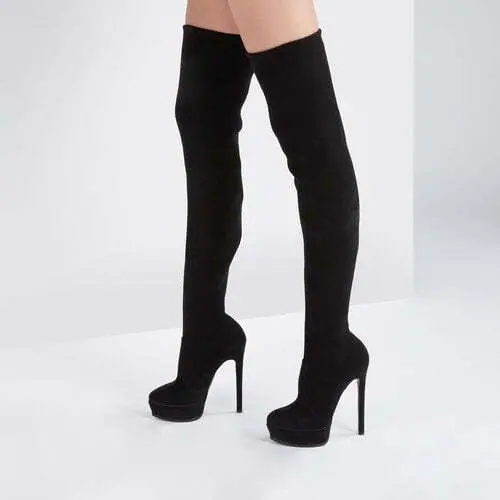 Casadei Flora Platform Over-the-knee Stiletto Boots