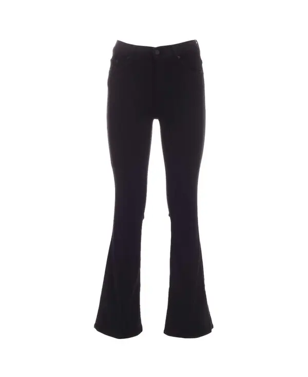 MOTHER The Weekender Mid-rise Flare Jeans - Black