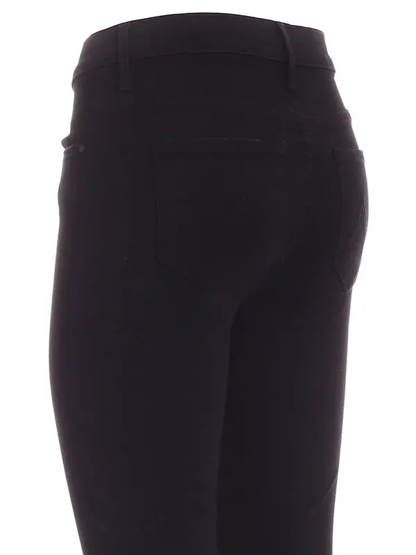 MOTHER The Weekender Mid-rise Flare Jeans - Black