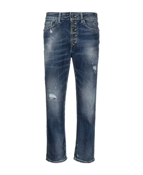 DONDUP Distressed Crop Jeans - Blue