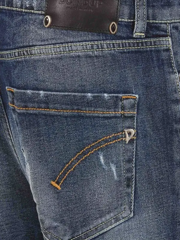 DONDUP Distressed Crop Jeans - Blue