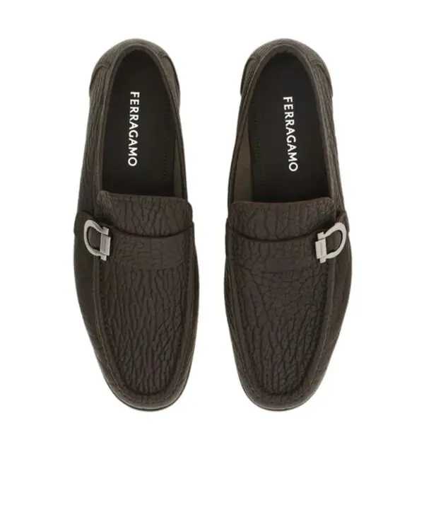 FERRAGAMO Gancini Loafers - Black