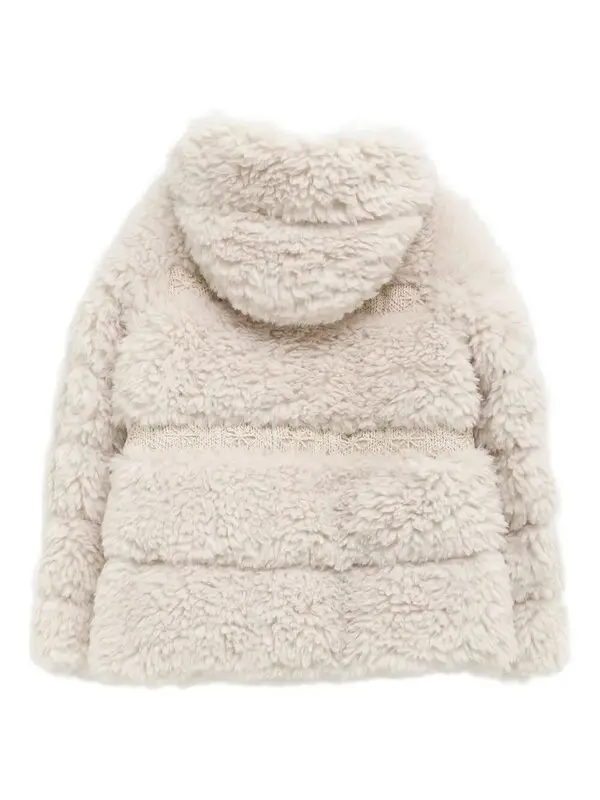 Moncler Verie Teddy Hooded Short Down Jacket