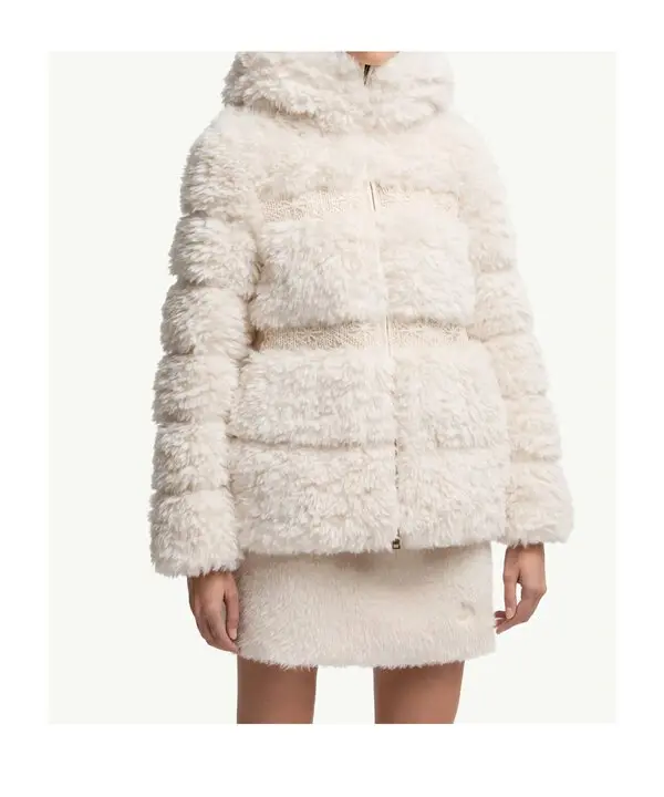 Moncler Verie Teddy Hooded Short Down Jacket