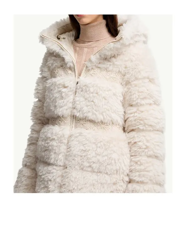 Moncler Verie Teddy Hooded Short Down Jacket