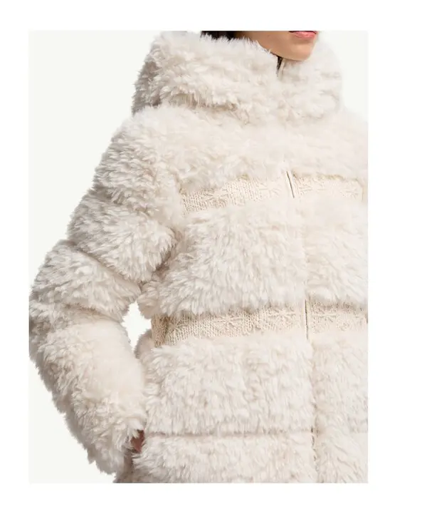 Moncler Verie Teddy Hooded Short Down Jacket