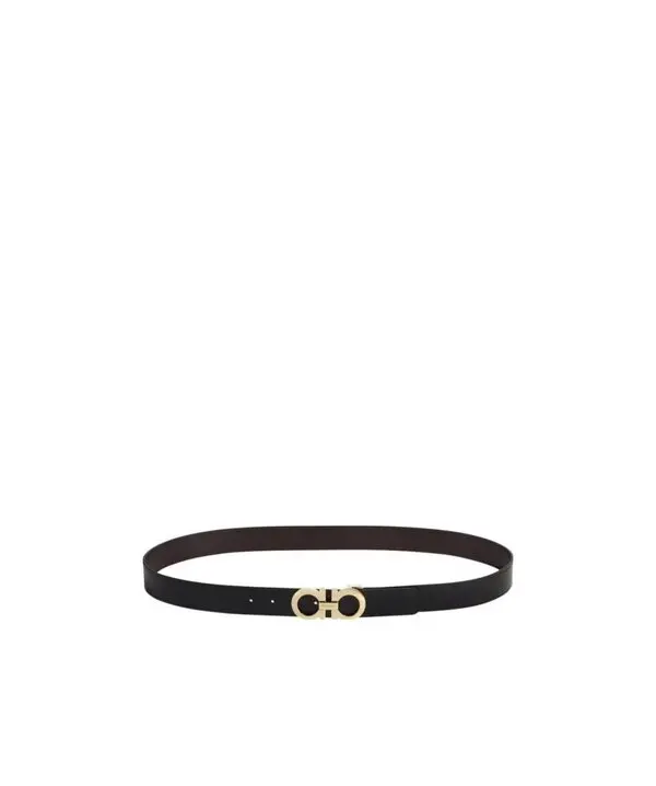 FERRAGAMO Gancini Reversible Belt - Black