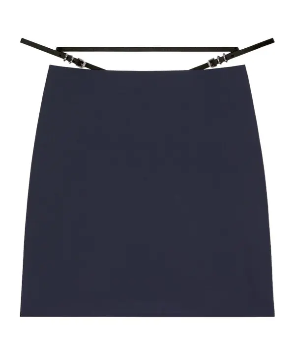Givenchy Wool And Mohair Blend A-line Skirt
