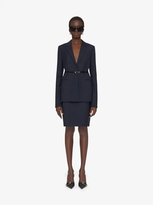 Givenchy Wool And Mohair Blend A-line Skirt