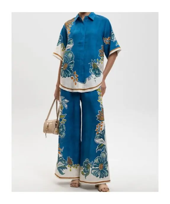 ALEMAIS Luda Floral Wide-leg Joggers