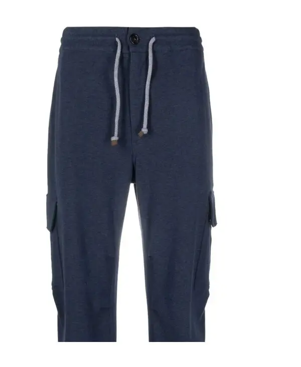Brunello Cucinelli Drawstring Cotton Track Pants