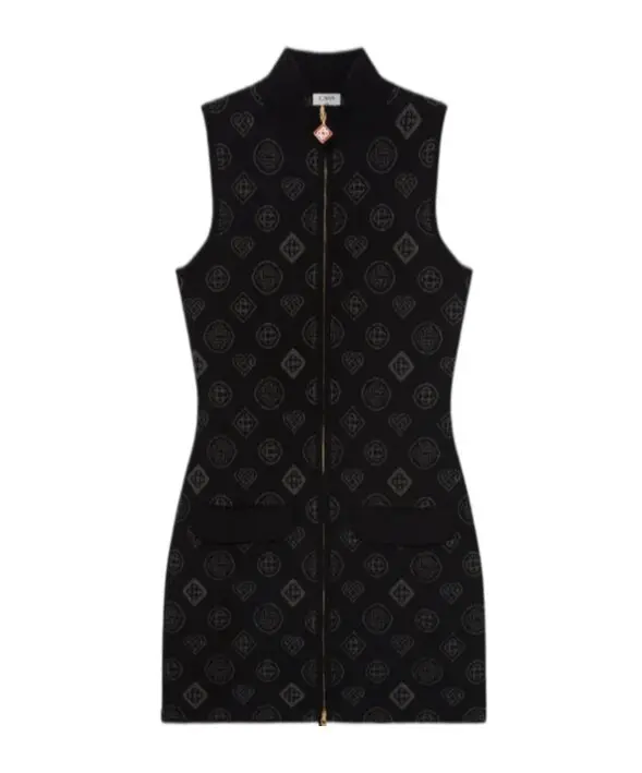 Casablanca Monogram Jacquard Sleeveless Dress