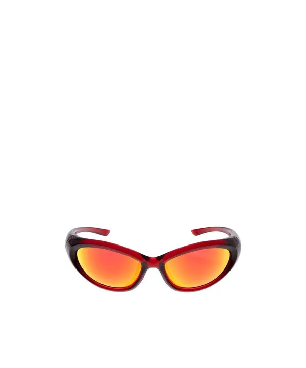 Balenciaga Sporty Oval Sunglasses - Red