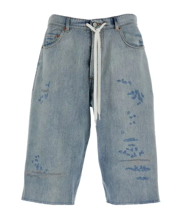 MAISON MARGIELA Distressed Denim Shorts - Gray