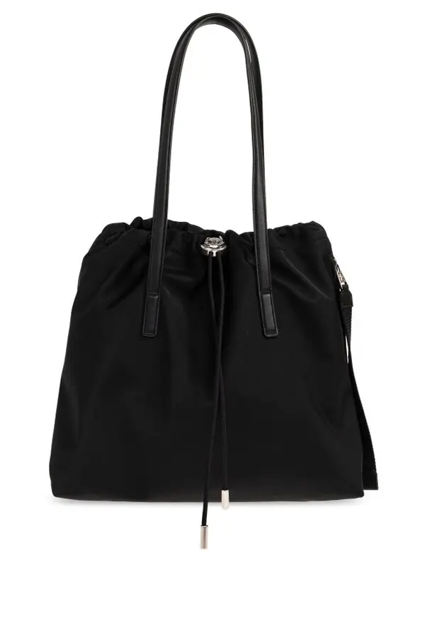 Moncler Water-repellent Tote Bag With Logo Detail - Black