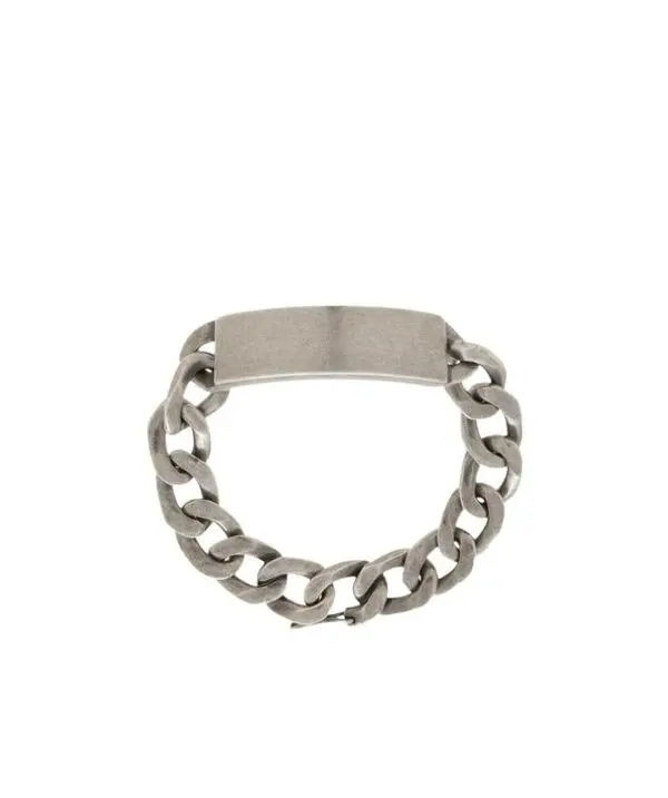 MAISON MARGIELA Engraved Logo Curb Chain Bracelet - Yellow