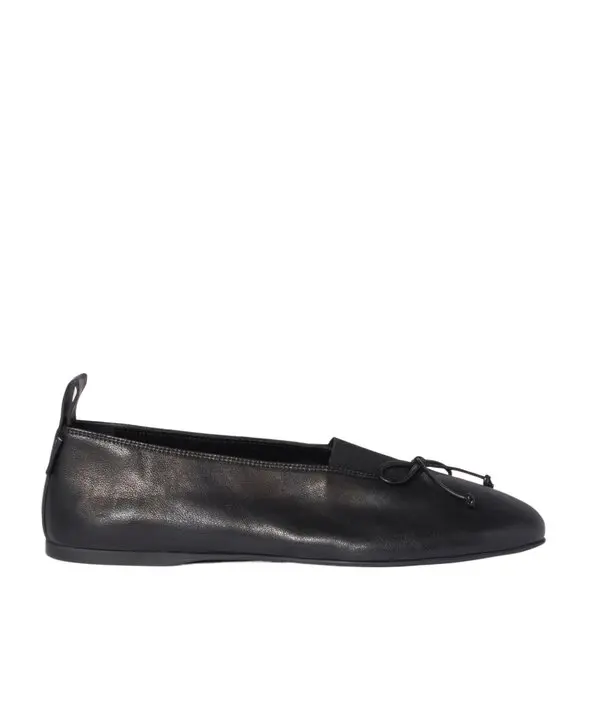Miu Miu Round Toe Ballerinas - Black
