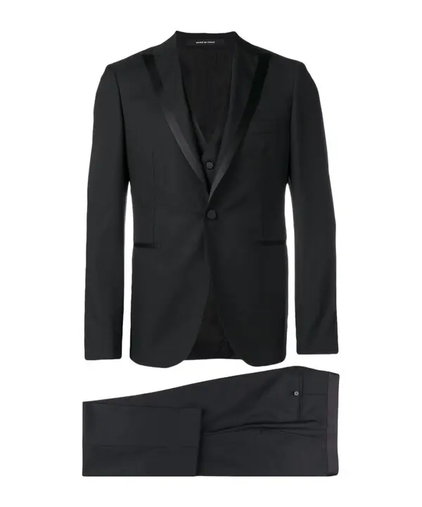 Tagliatore Three-piece Tuxedo - Black