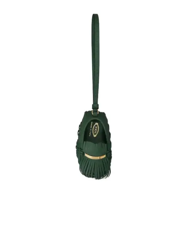TOD'S Gommino Driving Shoe Charm With Tassels - Green