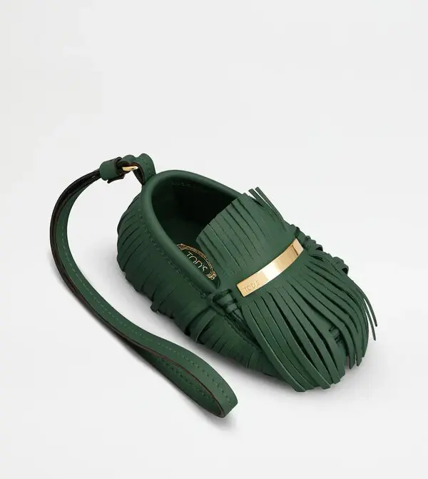 TOD'S Gommino Driving Shoe Charm With Tassels - Green
