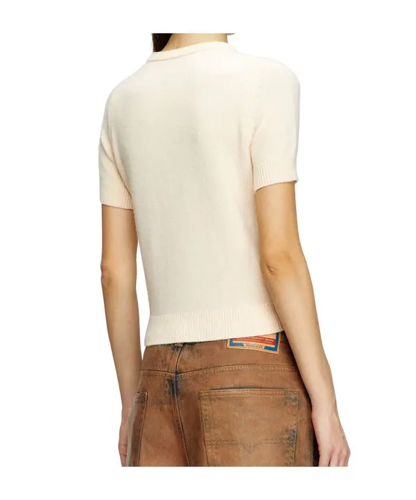 DIESEL® M-aragrin-ss Knitted Top - Beige