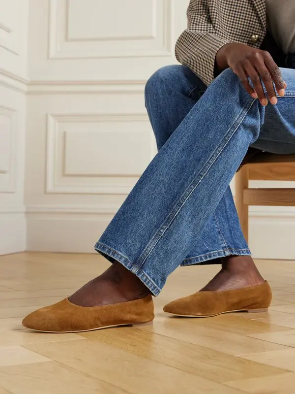Staud Suede Ballet Flats