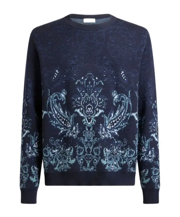 Etro Paisley Jacquard Knitted Jumper - Black
