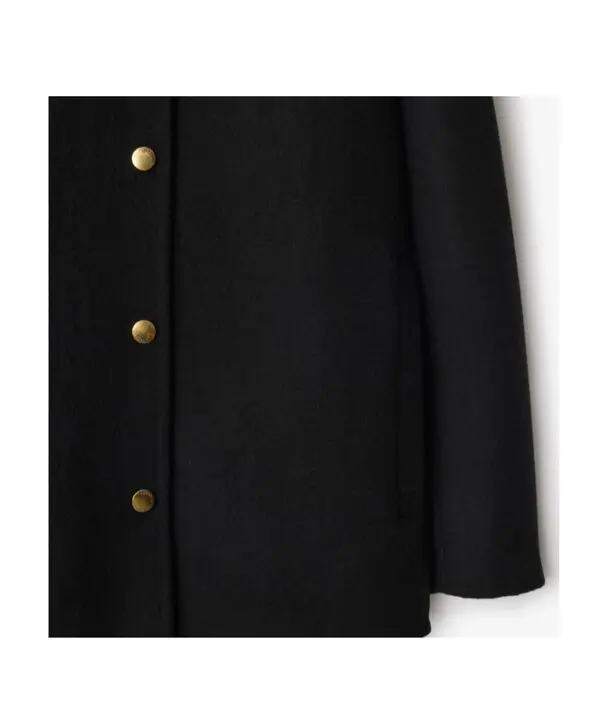 Burberry Overshirt With Press-stud Closure - Black/sand