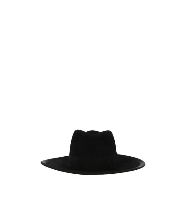 Ruslan Baginskiy Felt Wide-brim Fedora Hat - Black