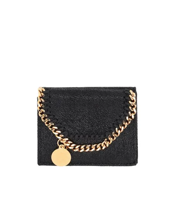 Stella McCartney Chain Linked Tri-fold Wallet - Black