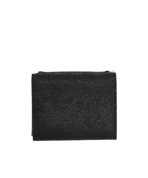 Stella McCartney Chain Linked Tri-fold Wallet - Black