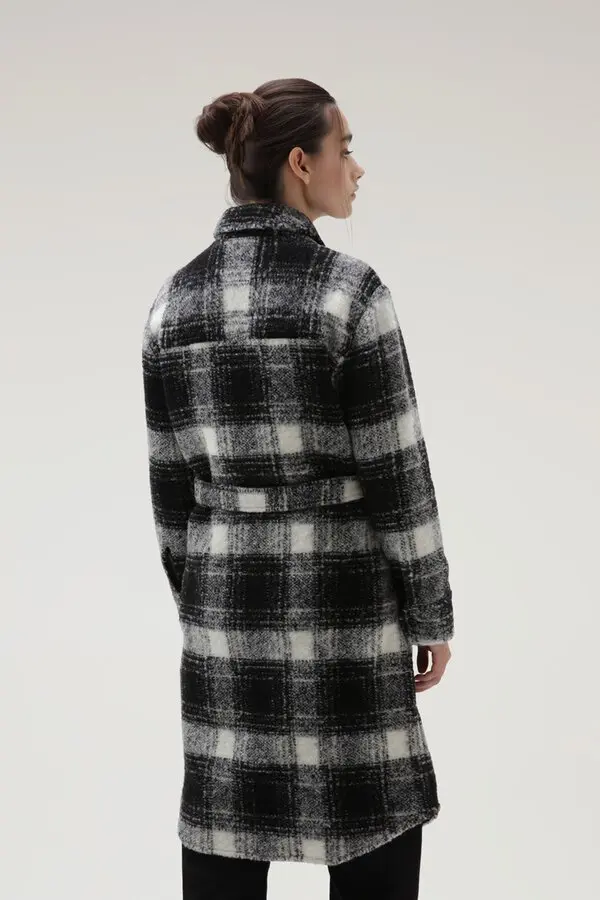Woolrich Checked Belted Coat