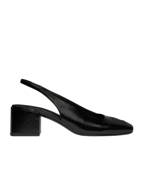 COURREGES Ac Vinyl Slingbacks - Black
