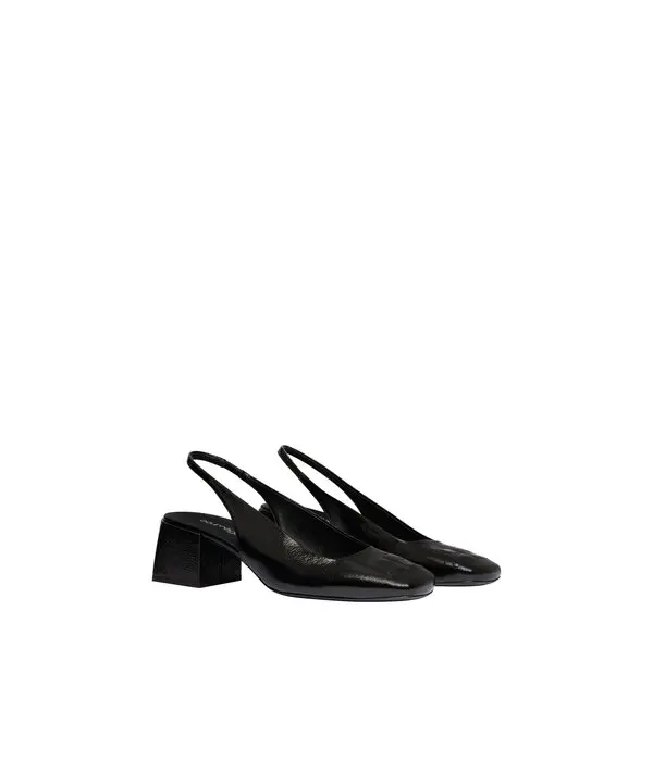 COURREGES Ac Vinyl Slingbacks - Black