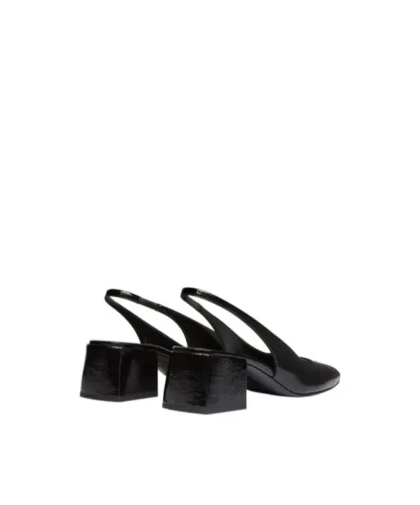 COURREGES Ac Vinyl Slingbacks - Black
