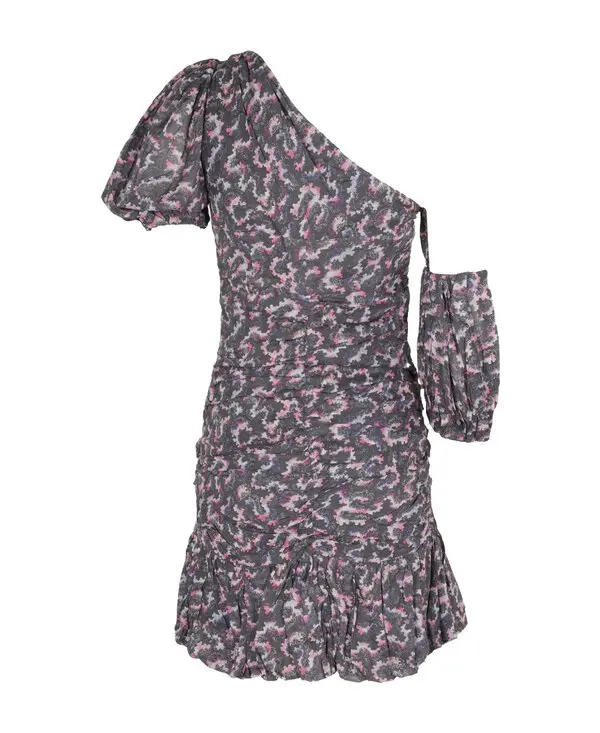 Isabel Marant Étoile Lecia Asymmetric Mini Dress With Printed Design