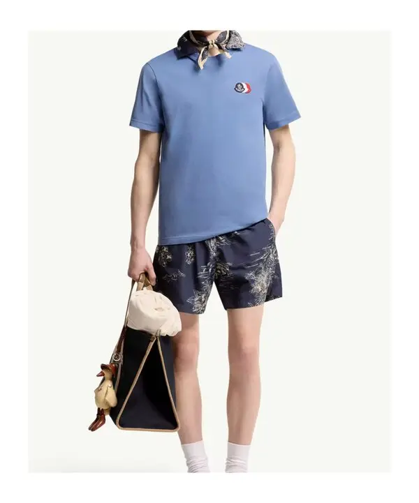 Moncler Logo Patch T-shirt - Blue