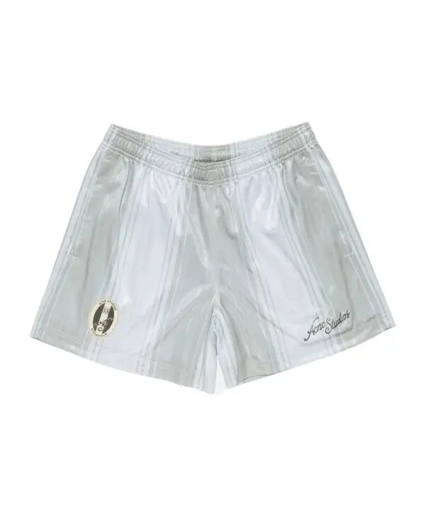 Acne Studios Striped Logo Shorts - Grey