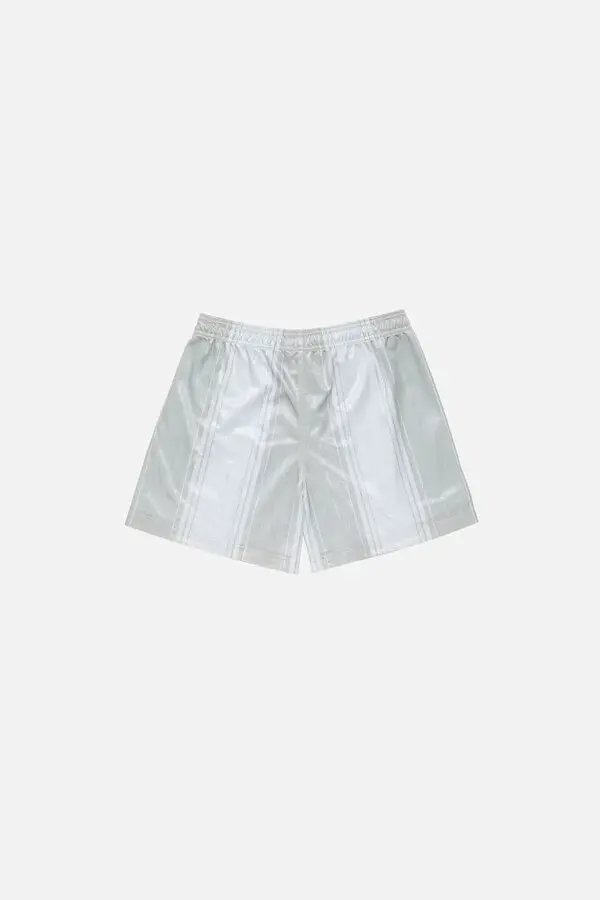 Acne Studios Striped Logo Shorts - Grey