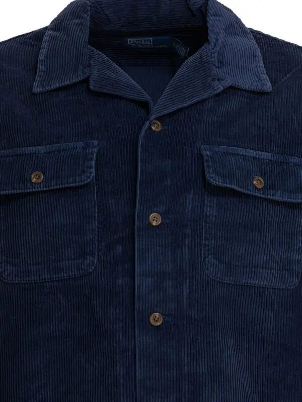 Polo Ralph Lauren Patch-pockets Long Sleeve Shirt - Black