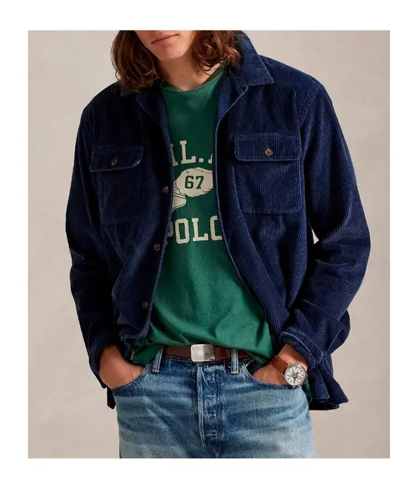 Polo Ralph Lauren Patch-pockets Long Sleeve Shirt - Black