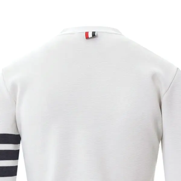 Thom Browne 4-bar Milano Stitch Buttoned Cardigan - White