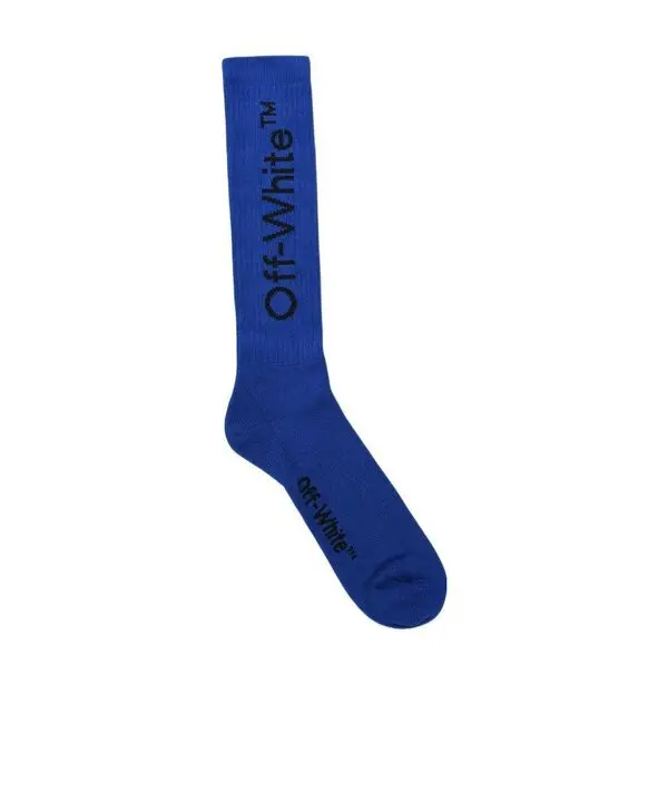 Off-White Logo Intarsia Socks - Blue