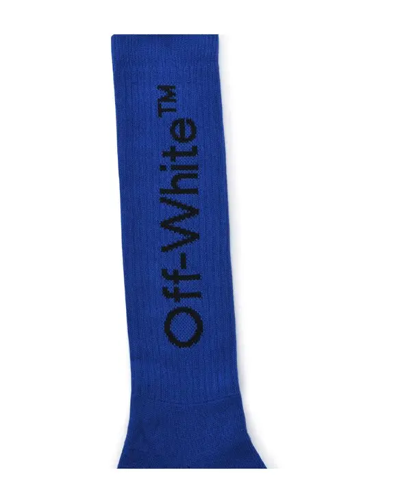 Off-White Logo Intarsia Socks - Blue
